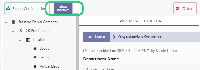 Add a New Region, Branch or Department