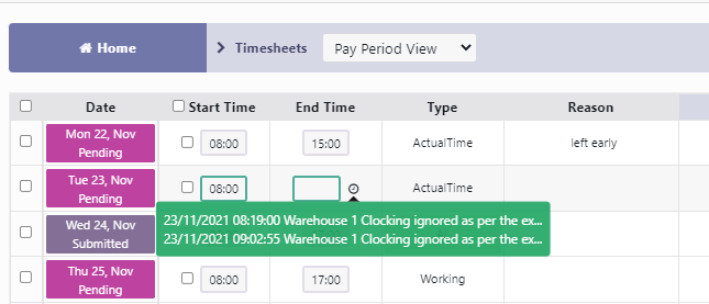 Timesheets Overview