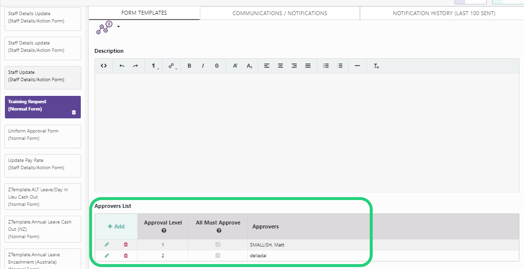 Create a Form Approval Structure