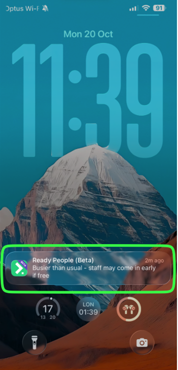 Staff Messaging & Announcements in Ready People