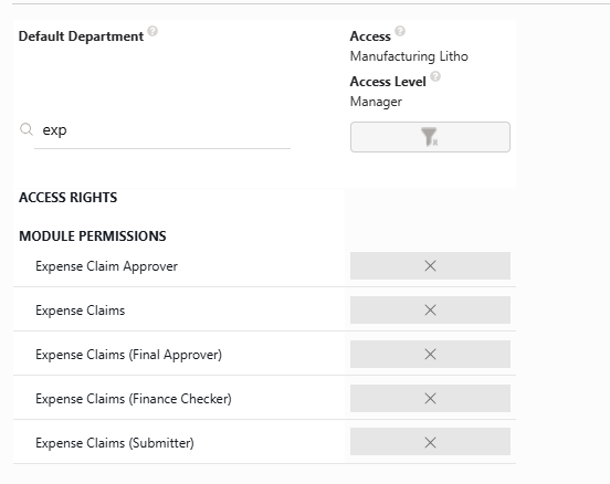 Expense Claim Approvers